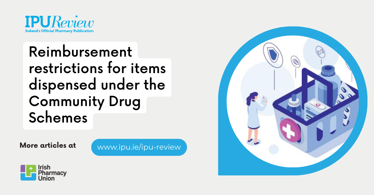 Reimbursement restrictions for items dispensed under the Community Drug ...
